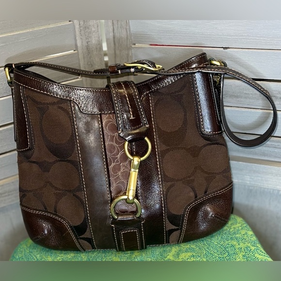 Coach | Bags | New Item Coach Dark Brown Hampton Canvas Purse | Poshmark